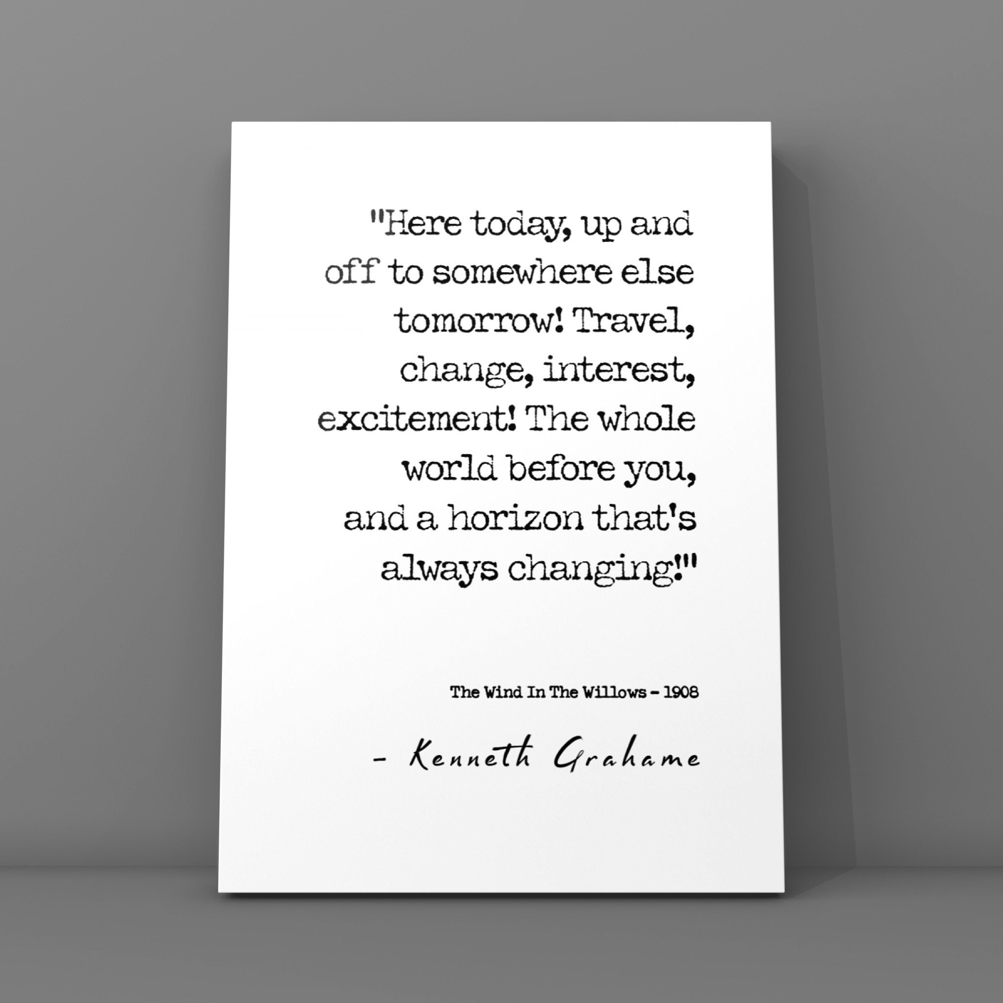 Kenneth Grahame Vintage Book Quote Unframed Poster Print From | Etsy