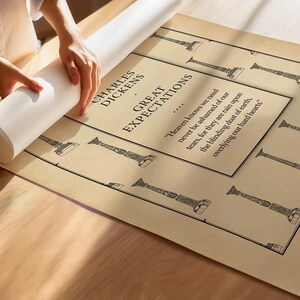 Great Expectations Poster - Dickens Quote Wall Art, Emotional Vintage ...