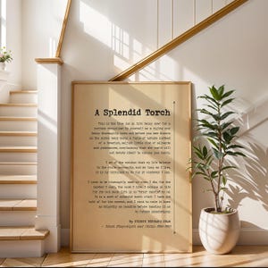 A Splendid Torch Quote by George Bernard Shaw Poster, Vintage Poem ...