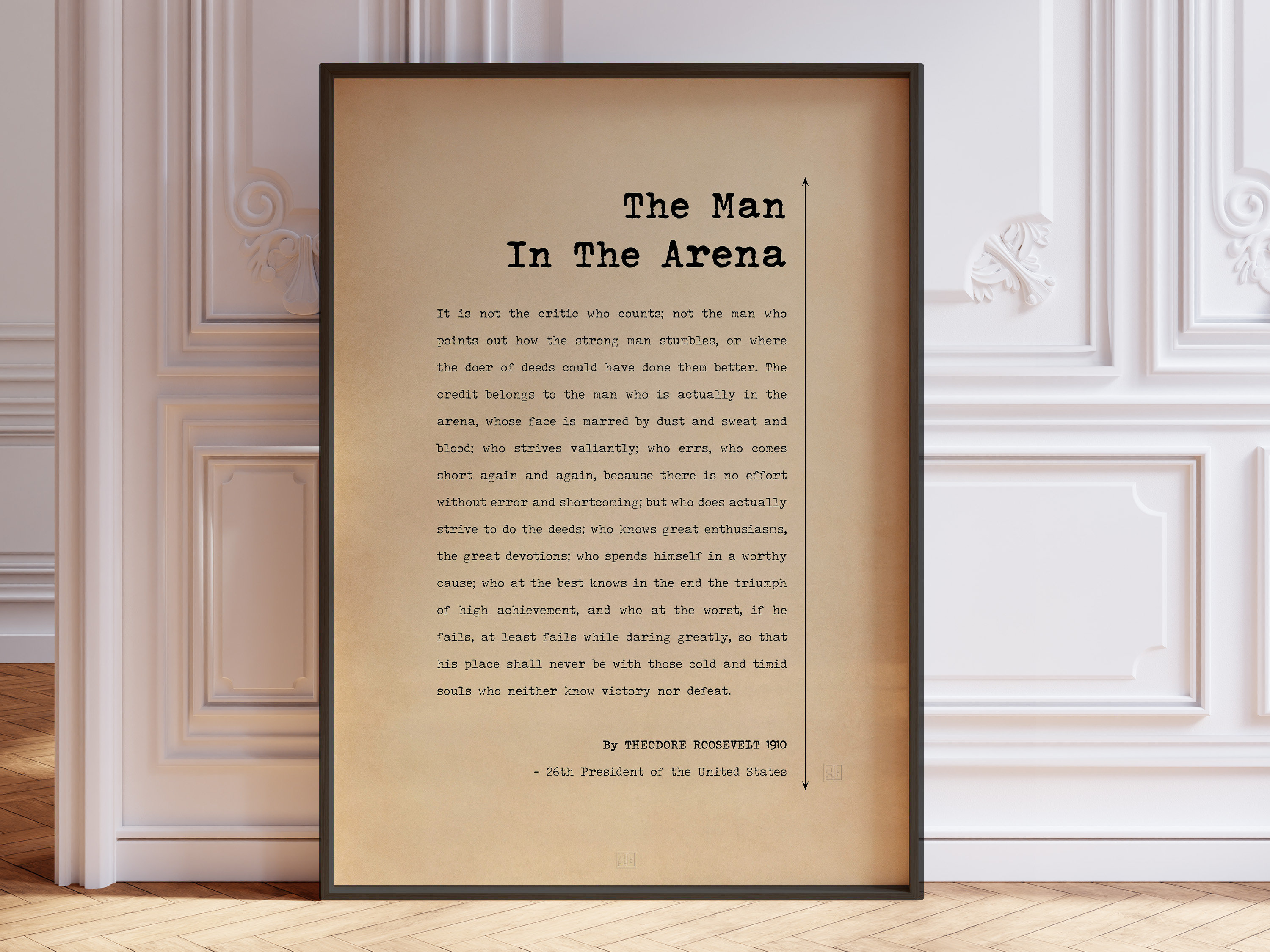 The Man In The Arena Poster Print | Citizenship in a Republic Speech ...