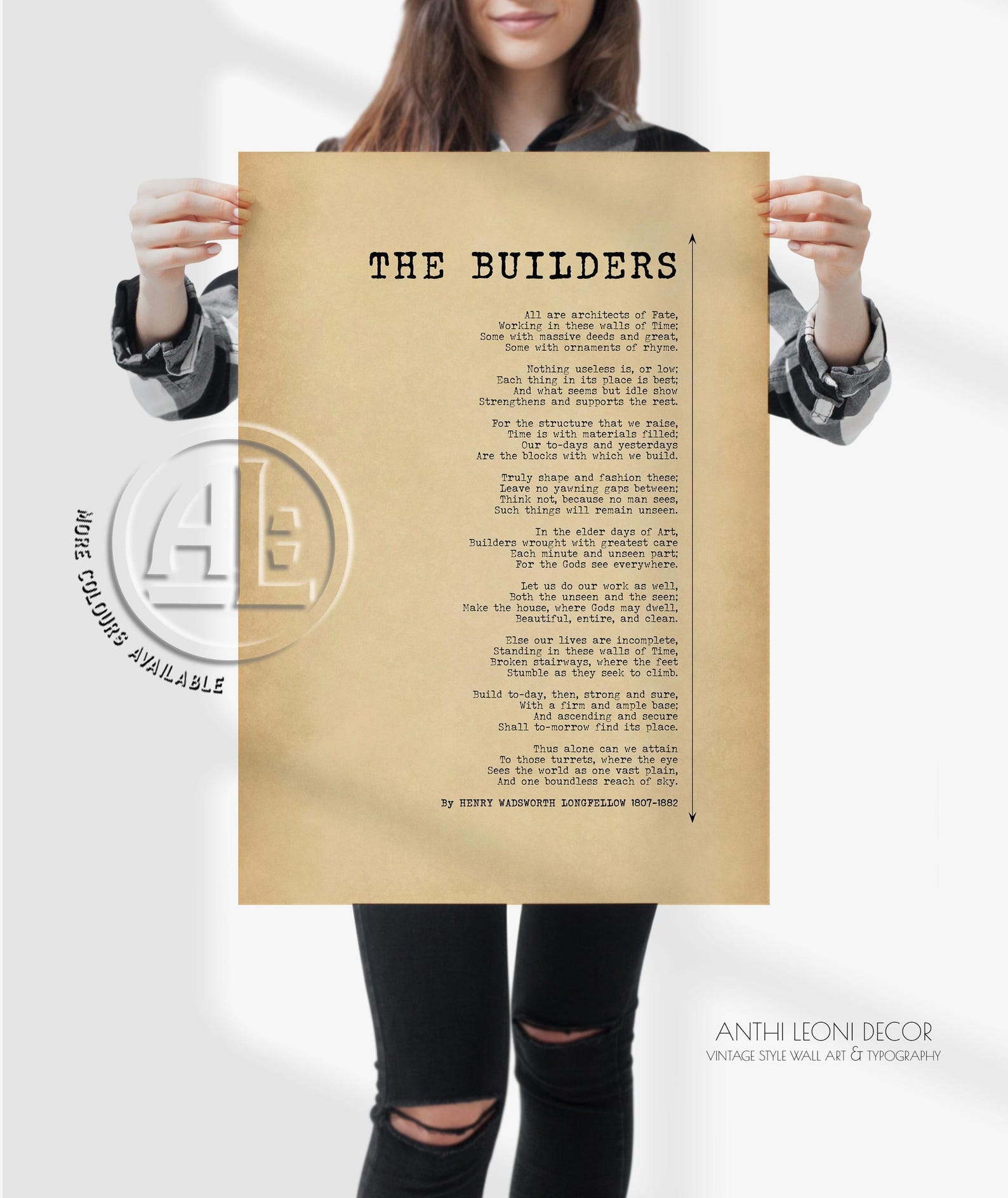 The Builders Poem by Henry Wadsworth Longfellow Poster Print | We Are ...
