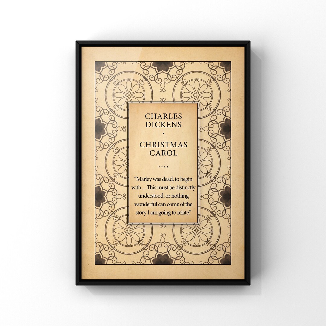 Christmas Carol 2 Book Cover Art Poster Print, Charles Dickens Book ...