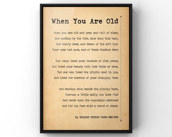 When You Are Old | Etsy