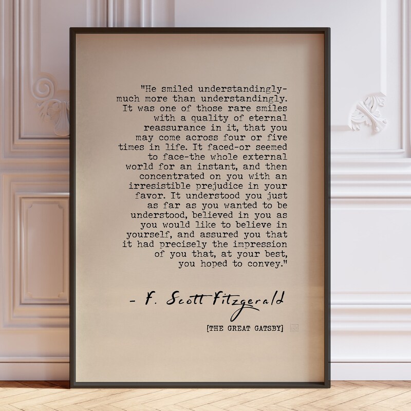 Gatsby Quote Print - Etsy