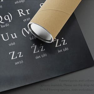 Polish Alphabet Letters Poster Print | Alfabet Polski ABC Language Wall ...