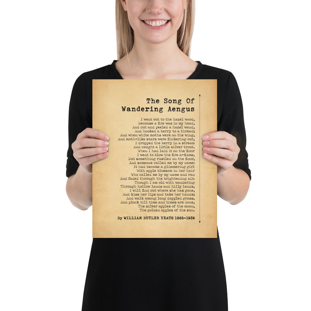 The Song of Wandering Aengus Poem by William Butler Yeats - Etsy UK