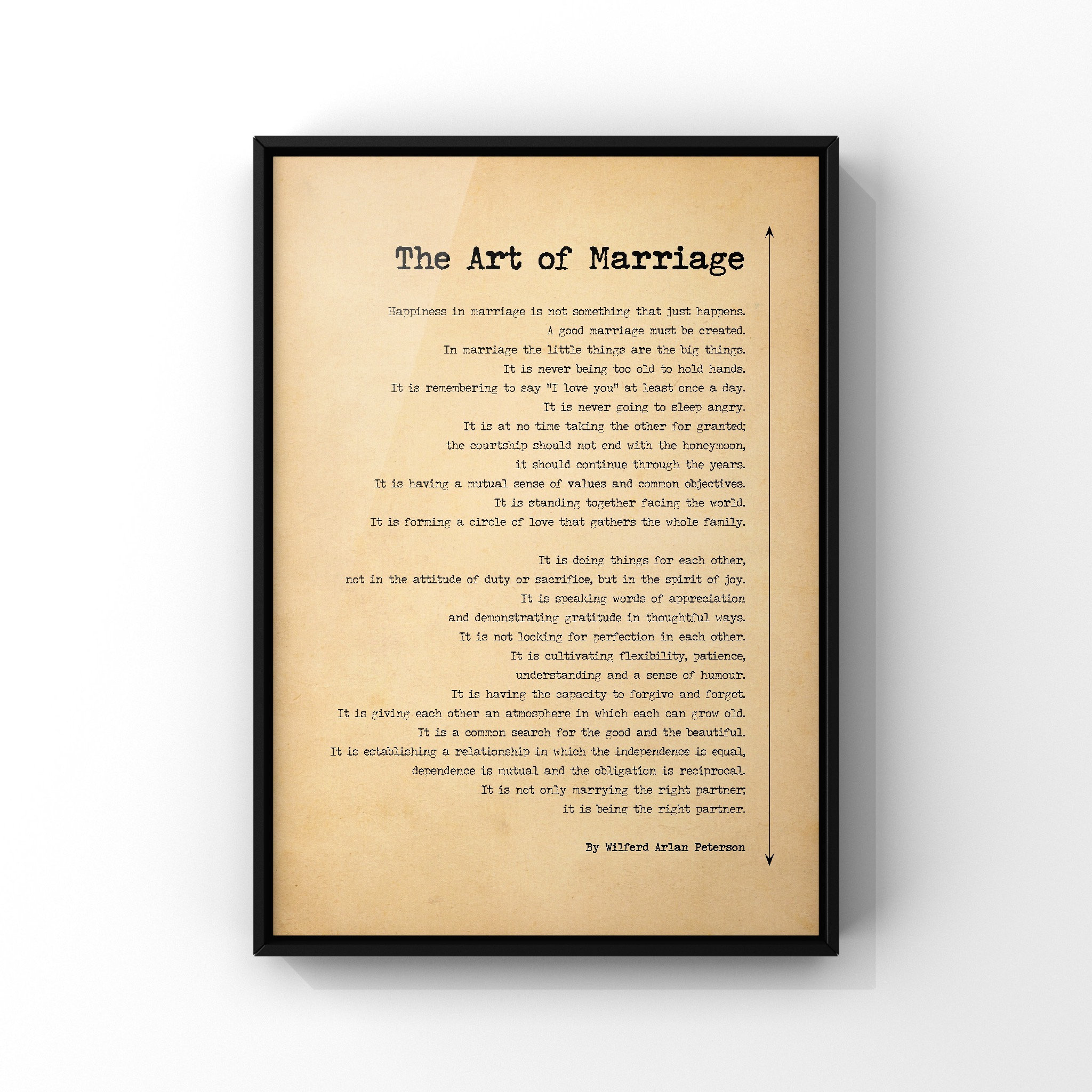 The Art of Marriage Poem by Wilferd Arlan Peterson Poster - Etsy Hong Kong