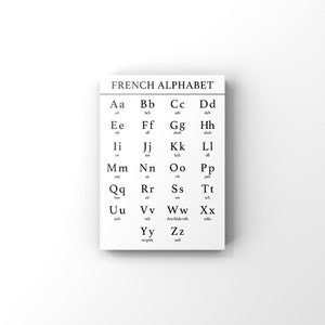 French Alphabet Chart L'alphabet Francais French - Etsy