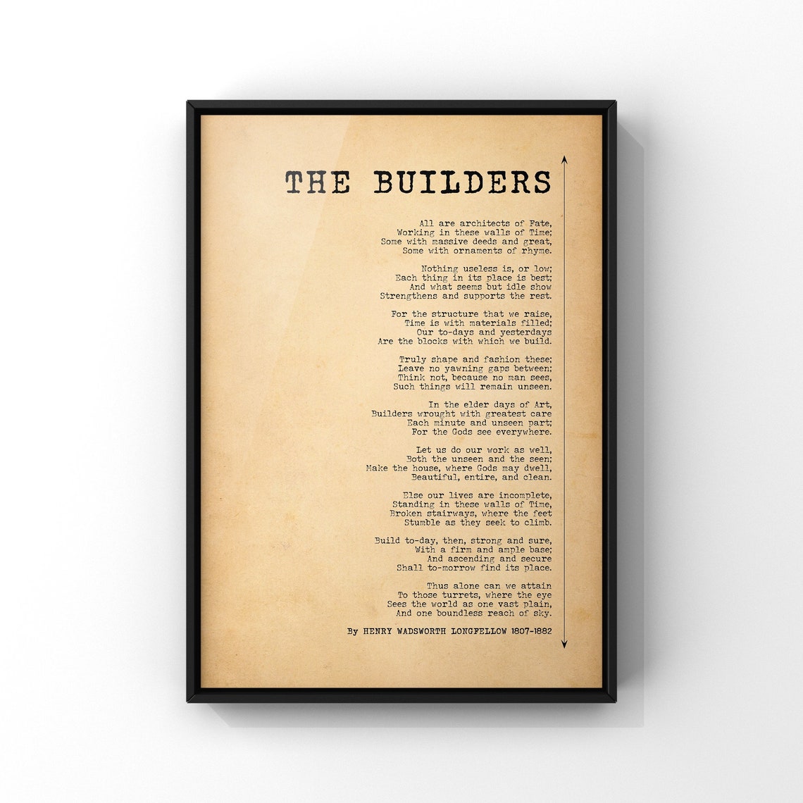 The Builders Poem by Henry Wadsworth Longfellow Poster Print | Etsy