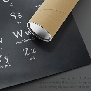 Blue French Alphabet Chart Poster | Alphabet Francais Letters Language ...