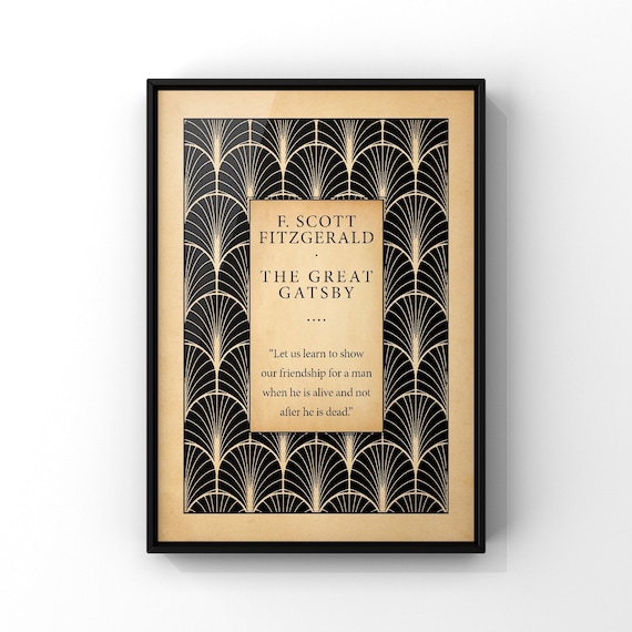 The Great Gatsby Book Cover Art Poster Print F. Scott - Etsy