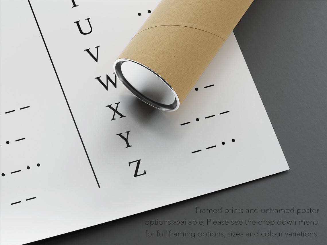 Morse Code Alphabet Chart Print - Sailing Signal Wall Decor - Etsy