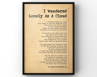 PRINTABLE Daffodils Poem by William Wordsworth, Spring Printable Easter ...