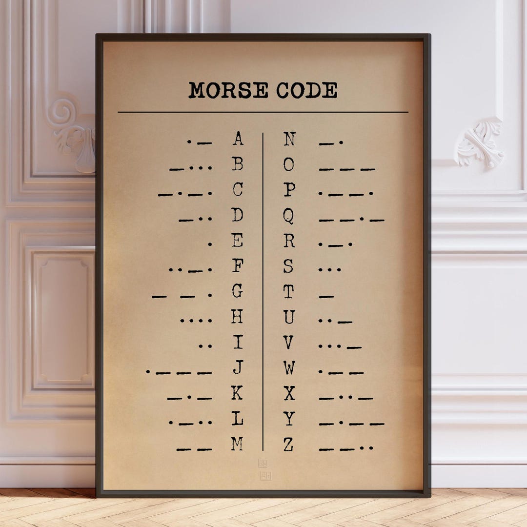 Morse Code Gifts for Him Ham Radio Operators Alphabet Poster Morse Code ...