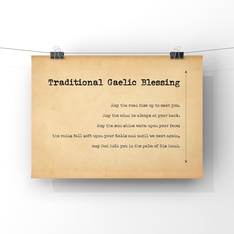 Traditional Gaelic Blessing Poem Poster Traditional Irish - Etsy