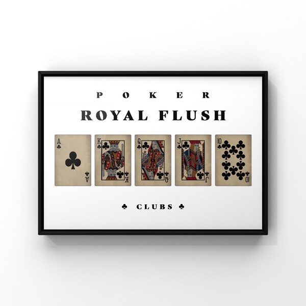 Poker Hands Wall Art - Etsy