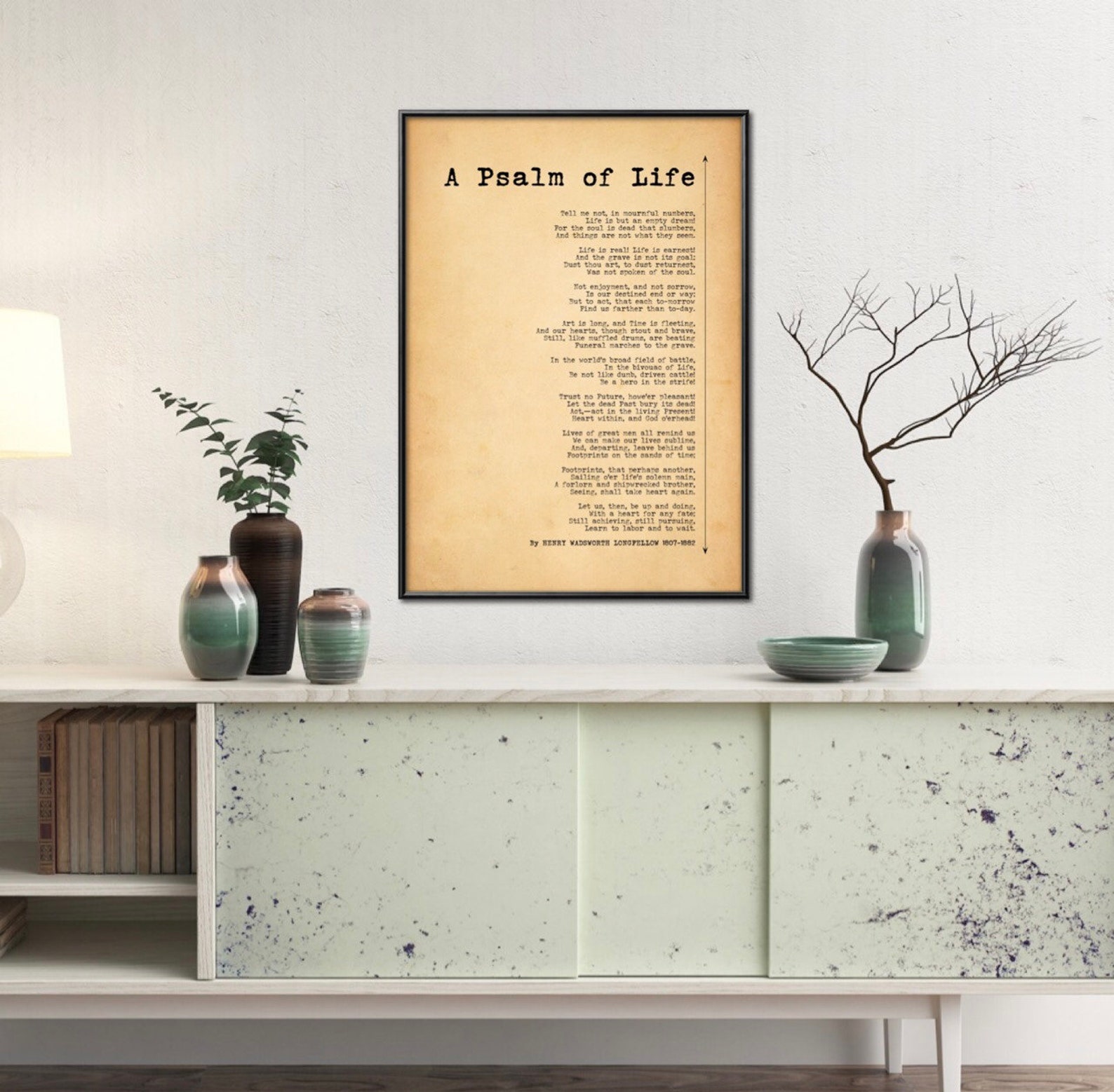 A Psalm of Life Poem by Henry Wadsworth Longfellow Poster - Etsy UK