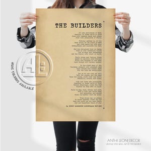 The Builders Poem by Henry Wadsworth Longfellow Poster Print | We Are ...