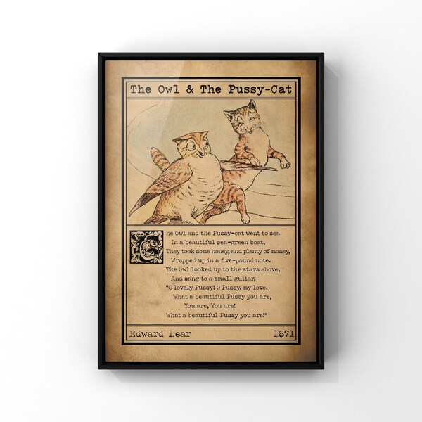 Owl and the Pussycat - Etsy UK