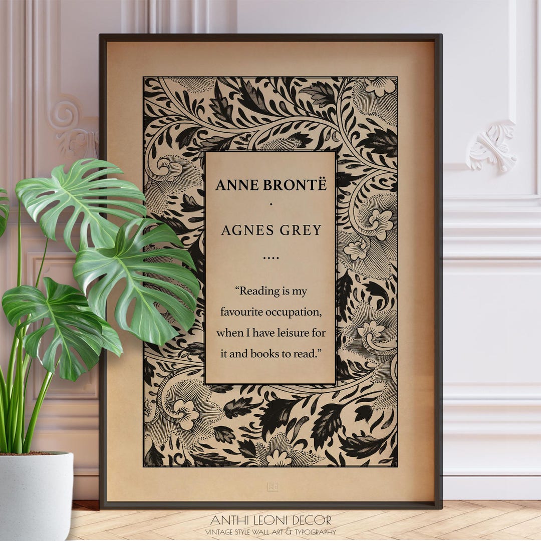 Agnes Grey Book Cover Art Poster Print | Anne Bronte Book Title Page ...
