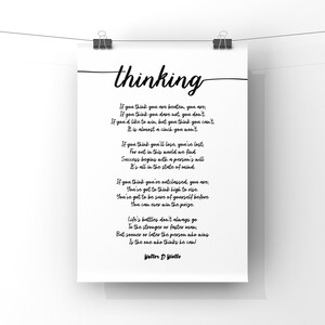Thinking Poem in a Contemporary Script Font by Walter Wintle | Thinking ...
