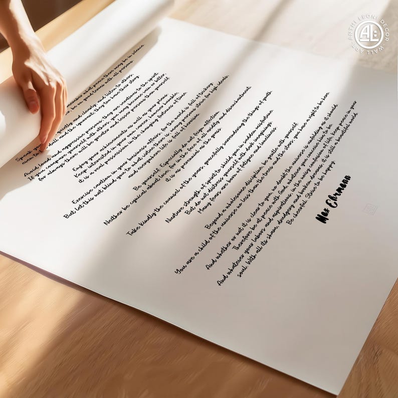 Desiderata Poem Print - Max Ehrmann, Happiness Poetry Wall Art - Etsy