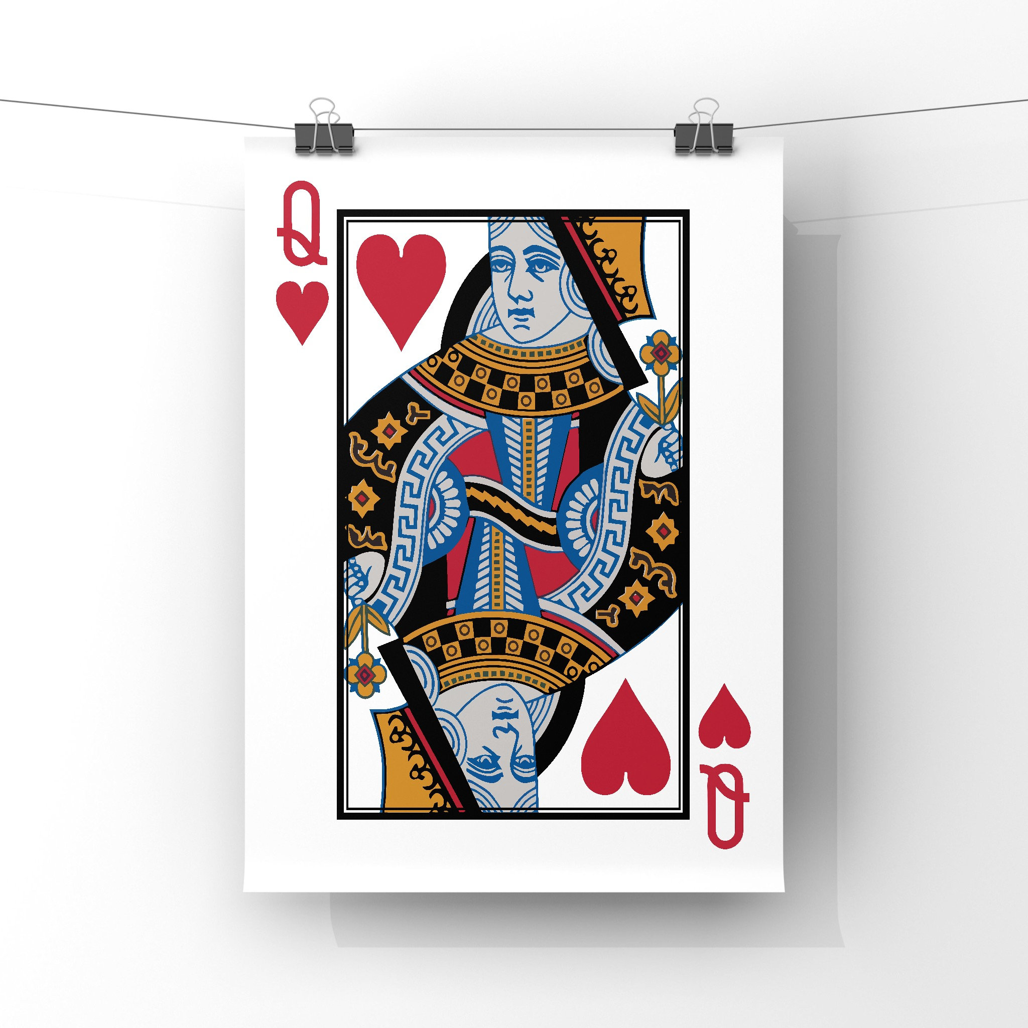 Queen Of Hearts Playing Card