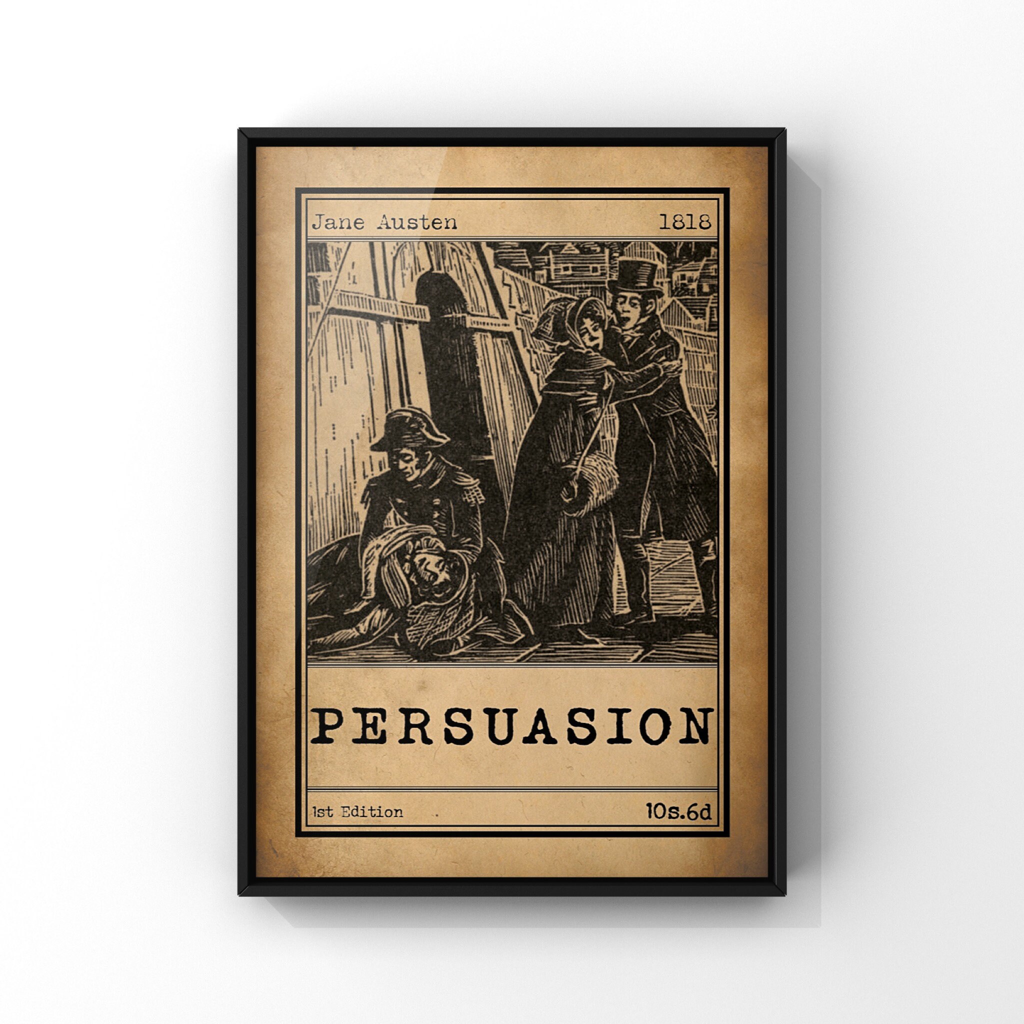 Persuasion Book Cover Art Illustration Poster 1818 Jane | Etsy