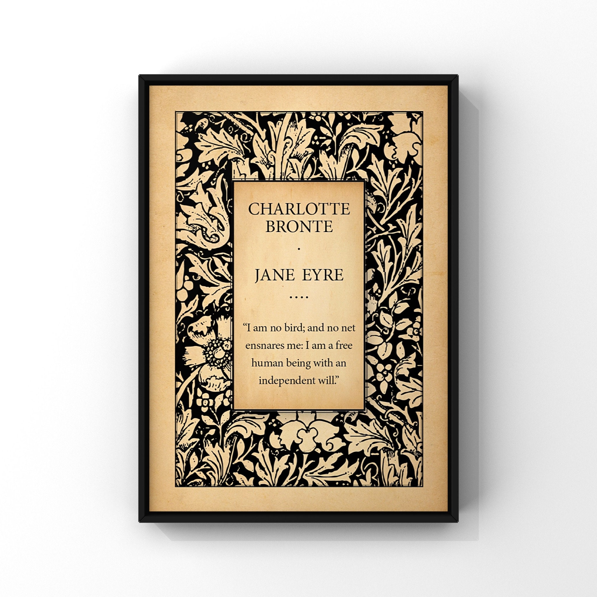 Jane Eyre Book Cover Art Poster Print Charlotte Bronte Book - Etsy