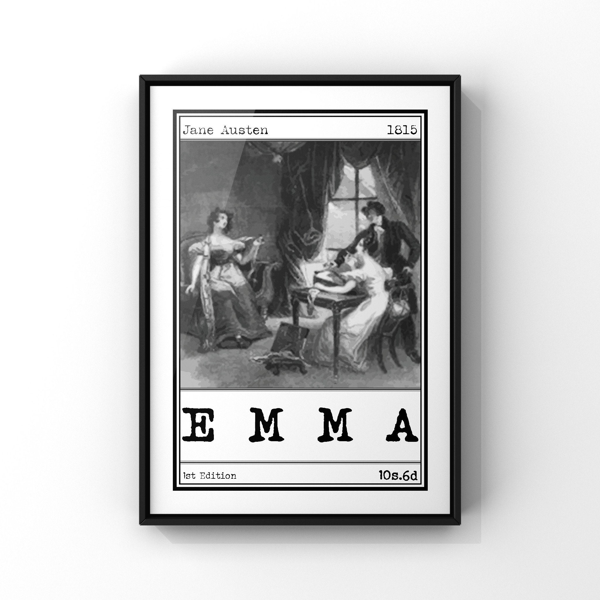 Emma Book Cover Art Illustration Poster Jane Austen Classic | Etsy