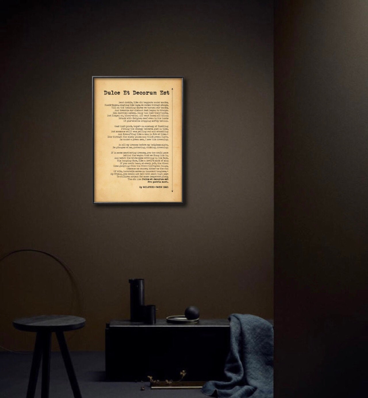 Dulce Et Decorum Est Pro Patria Mori Poster Print by Wildred | Etsy