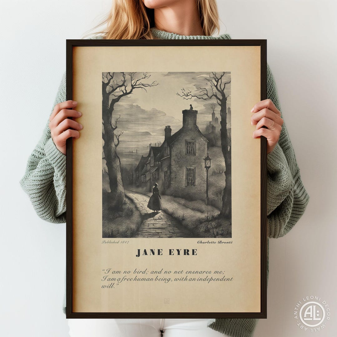 Jane Eyre Print Book Page Quote by Charlotte Bronte Wall Art Poster ...