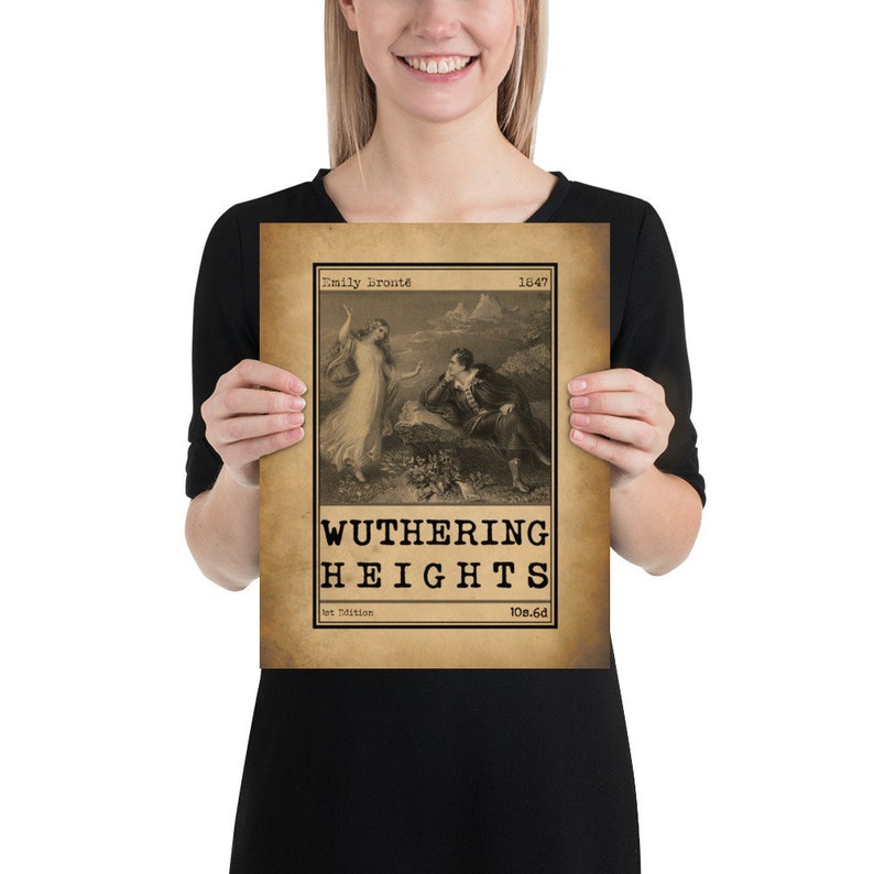 Wuthering Heights Book Cover Art Illustration Poster Emily - Etsy UK