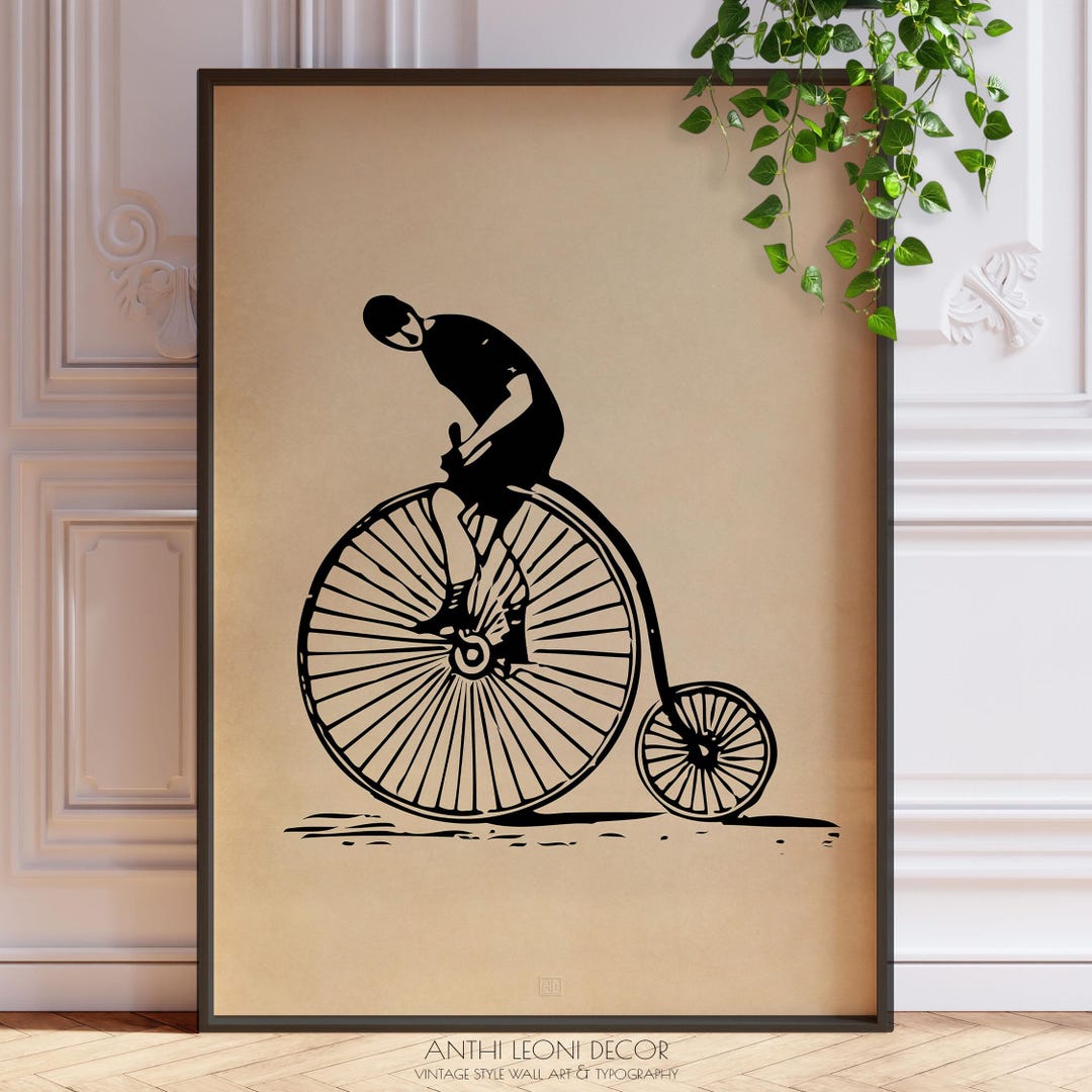 Victorian Cycle Racing Poster | Vintage Penny Farthing Print | French ...