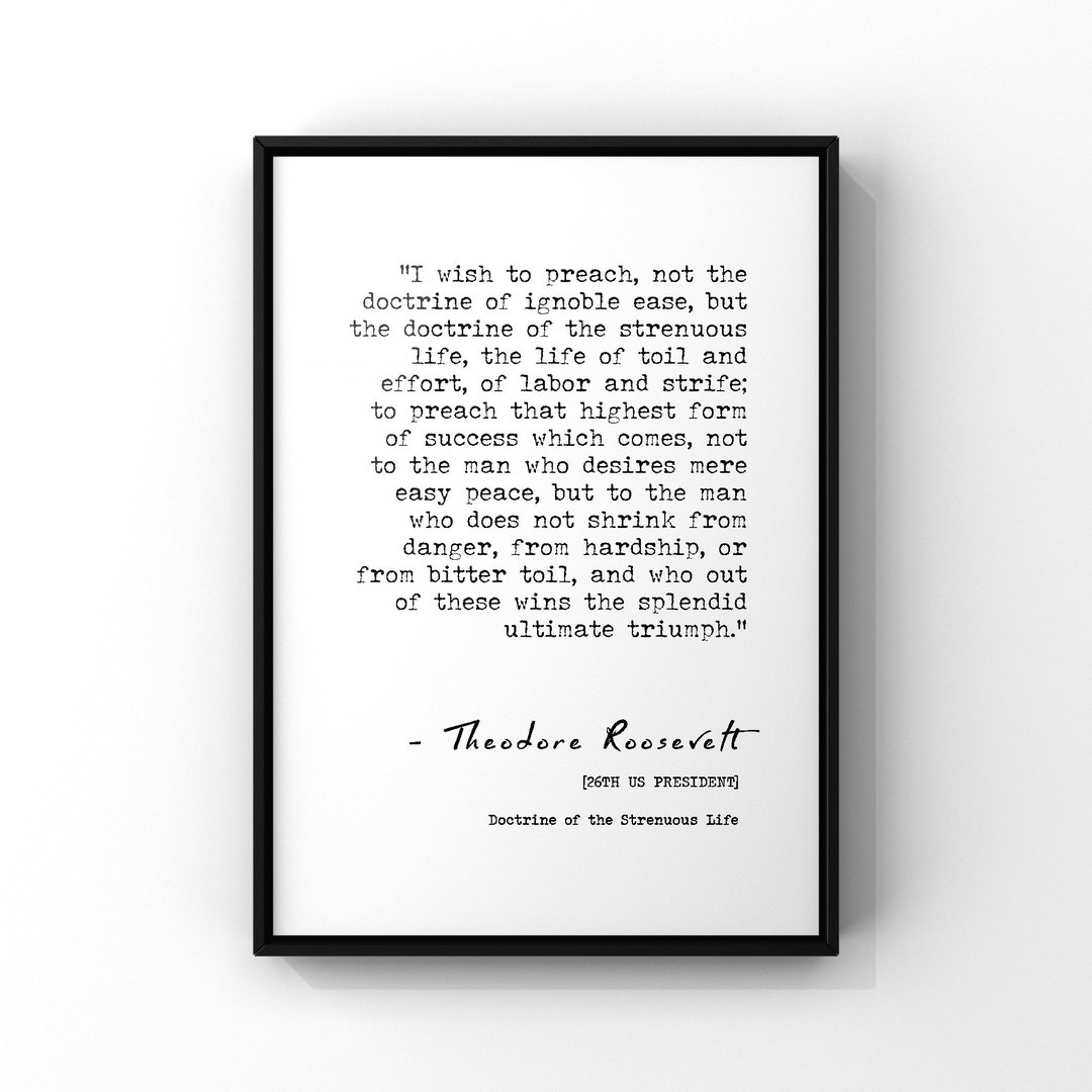 Military Poem | Doctrine of the Strenuous Life | Speech by Theodore ...