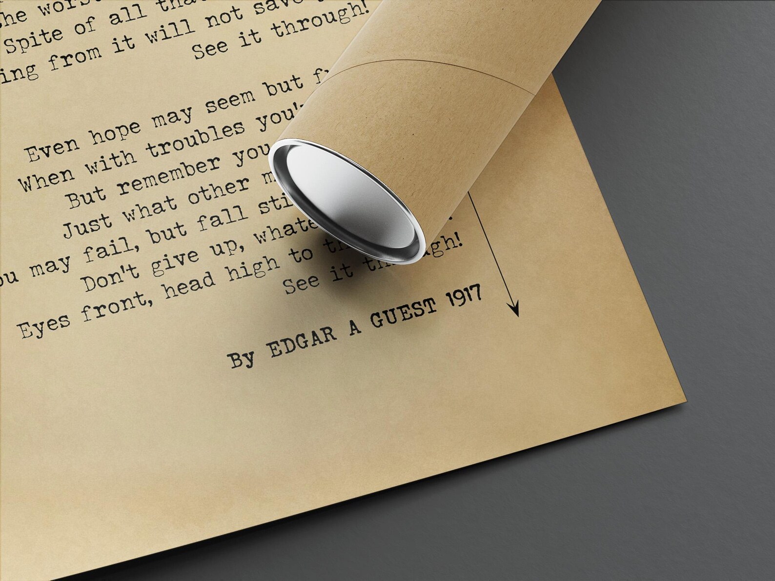 See It Through Poem by Edgar A Guest Poster Print | Success Poem Print ...