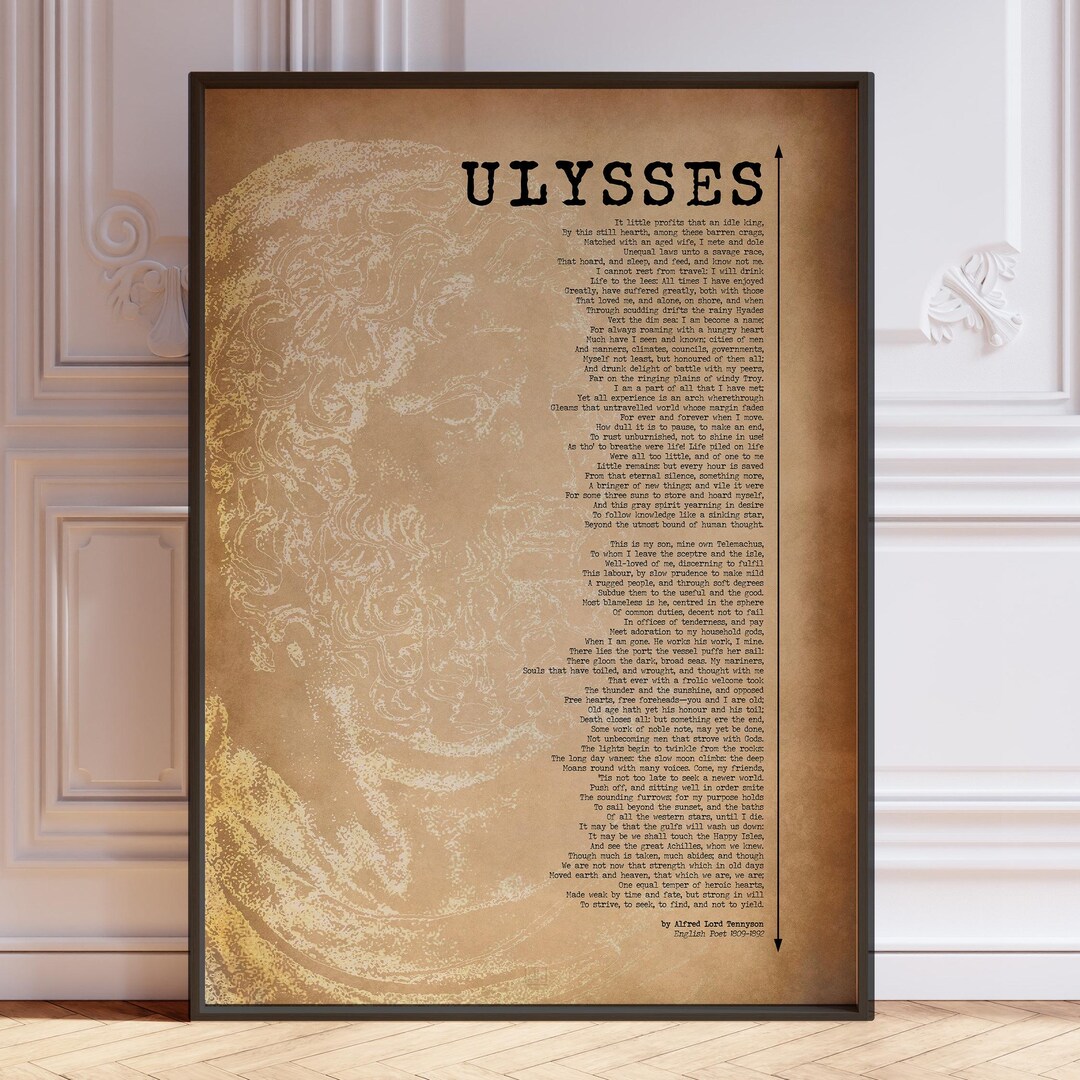 Ulysses Poem by Alfred Lord Tennyson Poster Print Ulysses Art Print ...