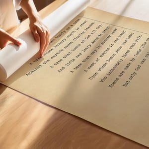 TREES by Joyce Kilmer Poster | Nature Poem Print | Poetry About Nature ...