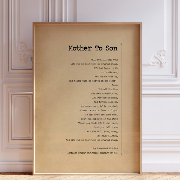 Langston Hughes Poem - Etsy