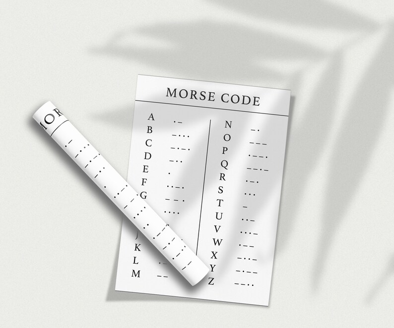Morse Code Alphabet Chart Poster Print Sailing Signalling - Etsy UK