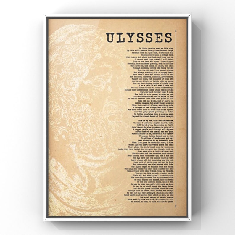 Ulysses Poem by Alfred Lord Tennyson Poster Print Poetry | Etsy