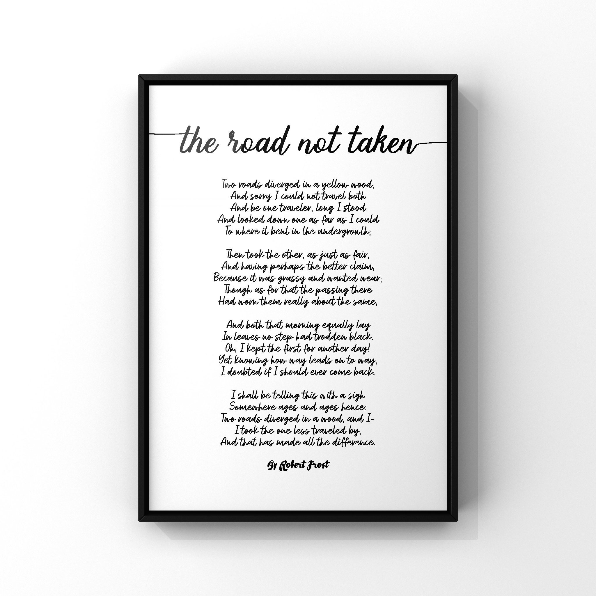 The Road Not Taken Poem