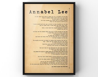 Annabel Lee Print - Etsy