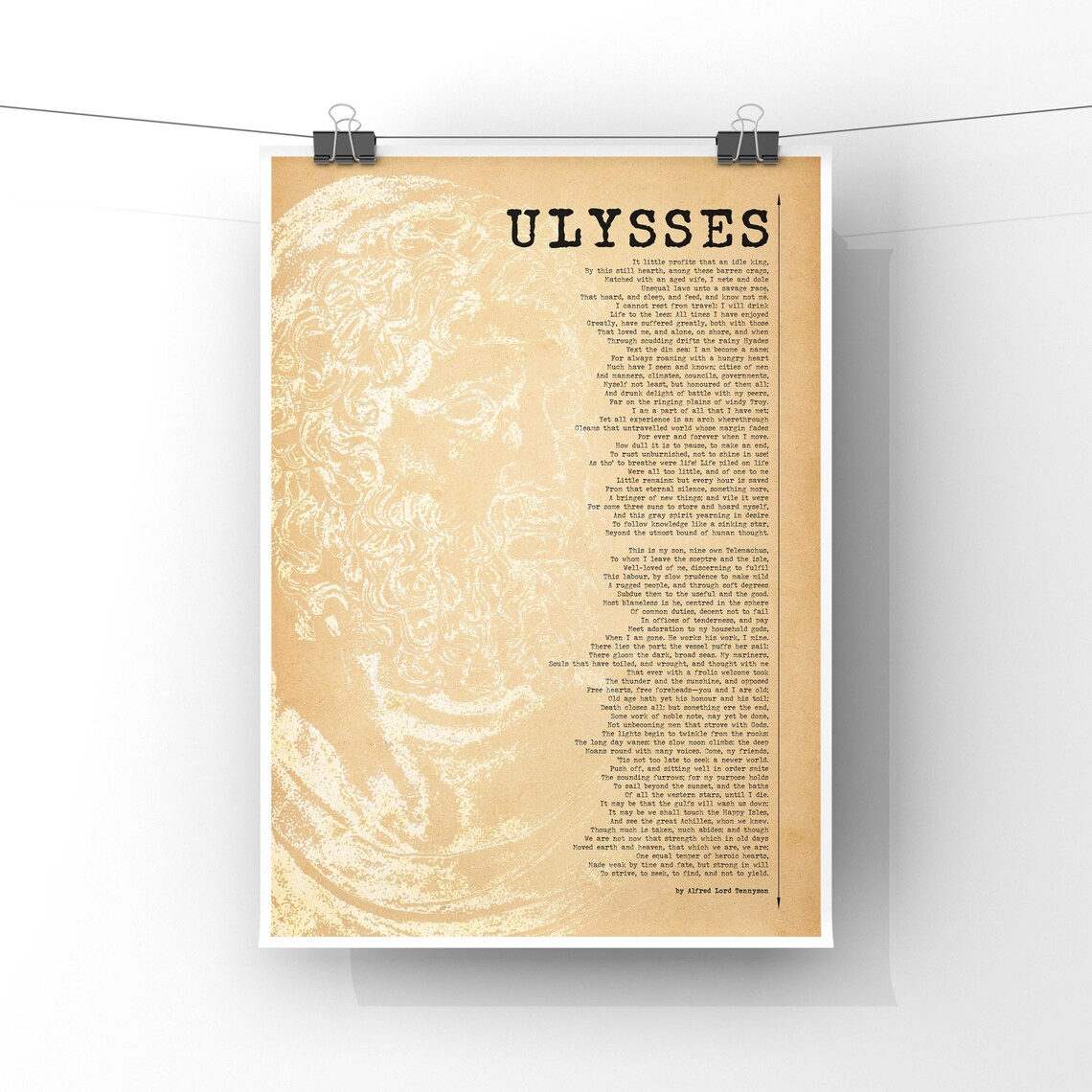 Ulysses Poem by Alfred Lord Tennyson Poster Print Poetry | Etsy