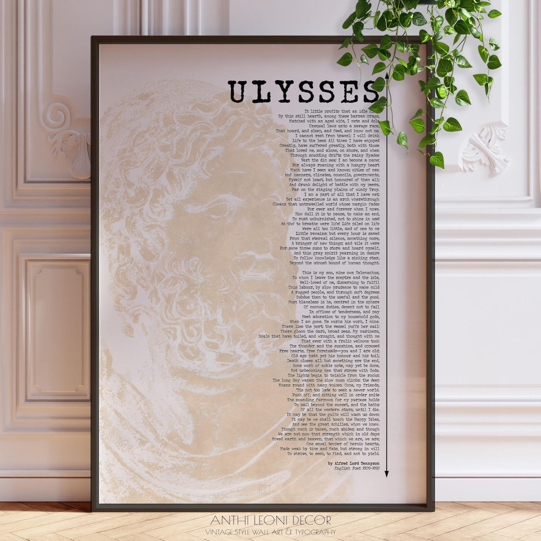 Ulysses Poster Print | Alfred Lord Tennyson Poem | Ulysses Wall Art ...