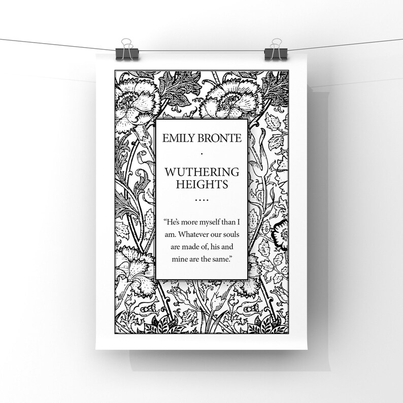 Wuthering Heights Book Cover Art Poster Print Emily Bronte | Etsy UK
