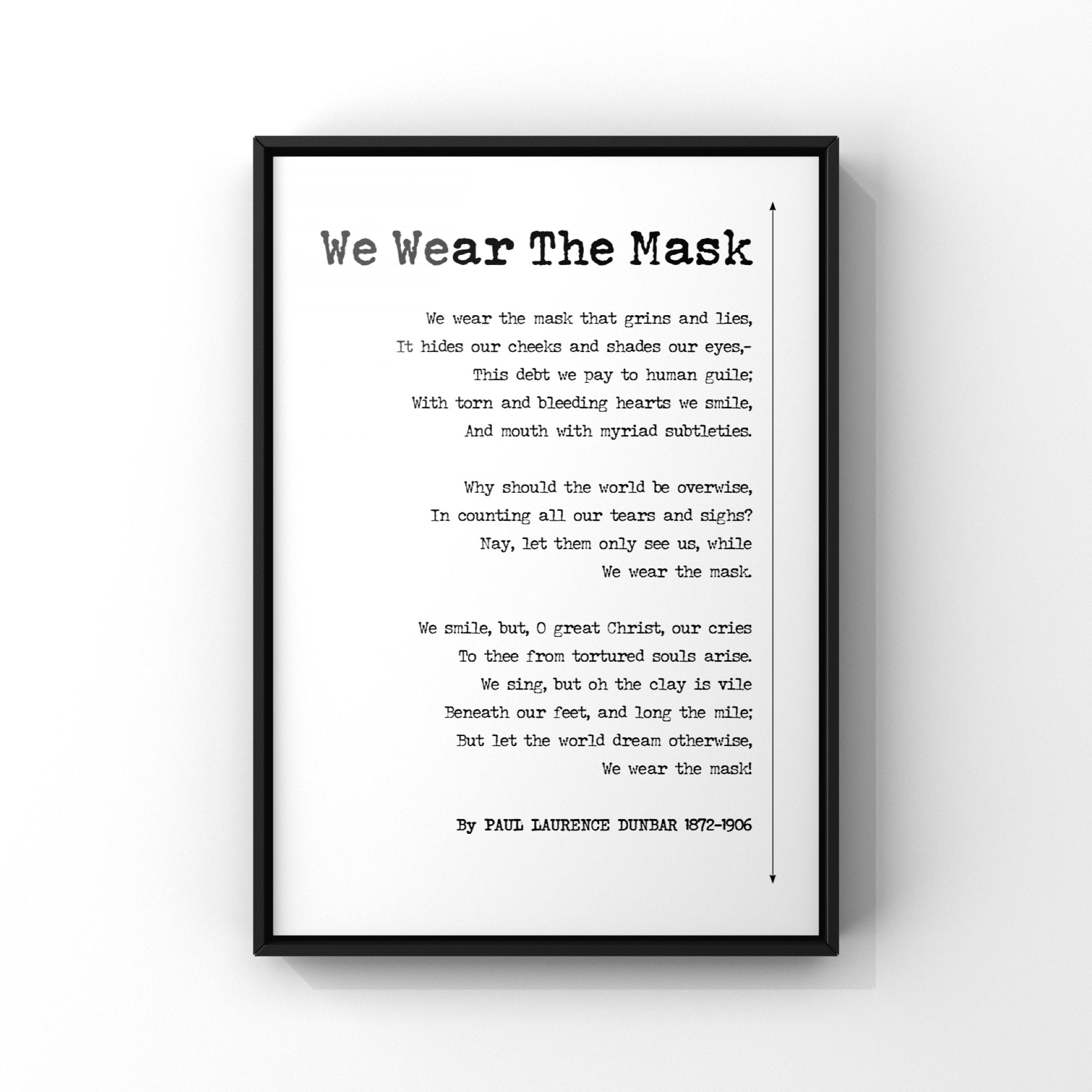 What Is The Message Of We Wear The Mask at Olga Johnsen blog