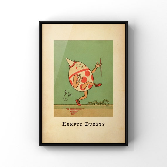 Humpty Dumpty Nursery Rhyme Poster