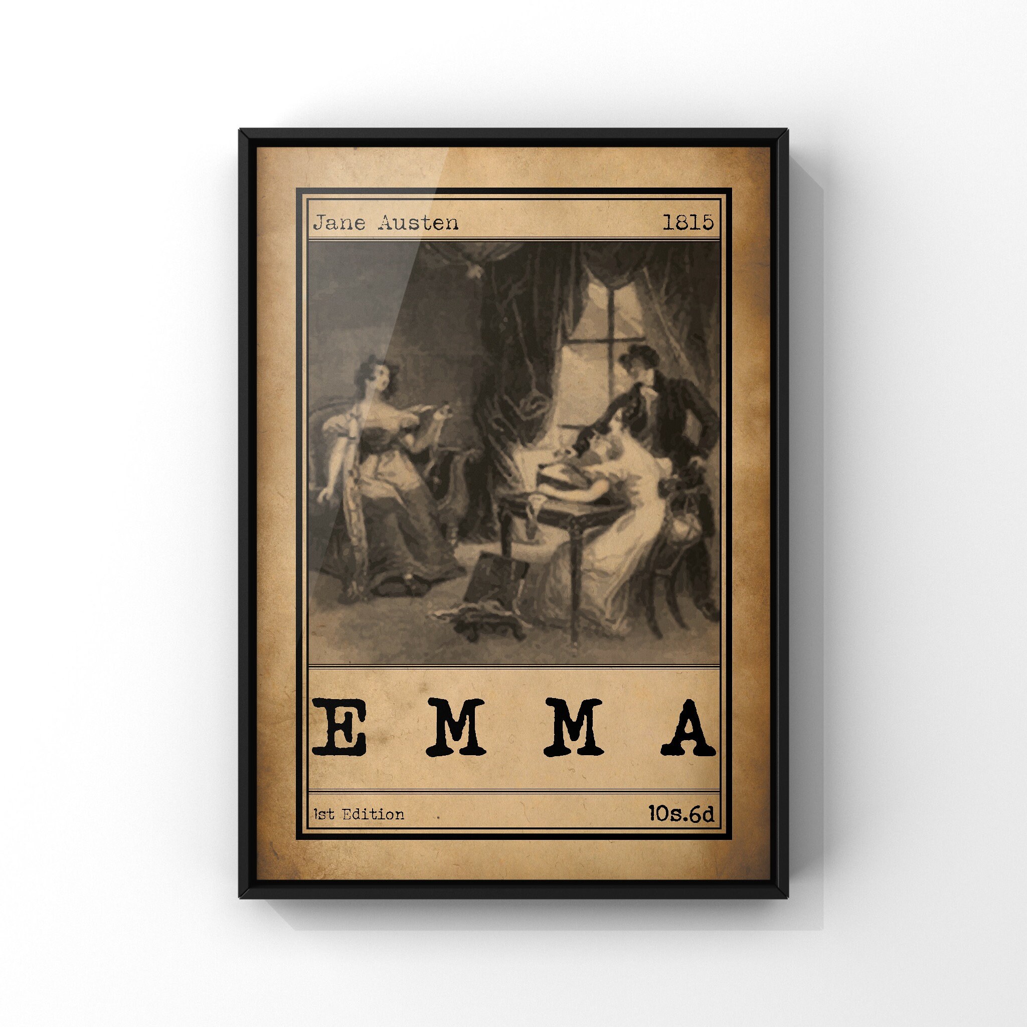 Emma Book Cover Art Illustration Poster Jane Austen Classic | Etsy