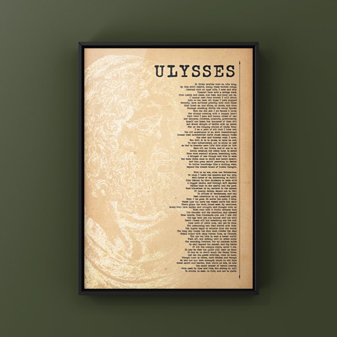 Ulysses Poem by Alfred Lord Tennyson Poster Print Poetry | Etsy